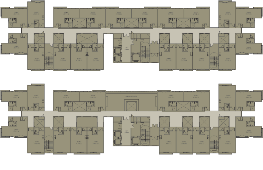 Floor Layout Plans – SOHO Trio Permai